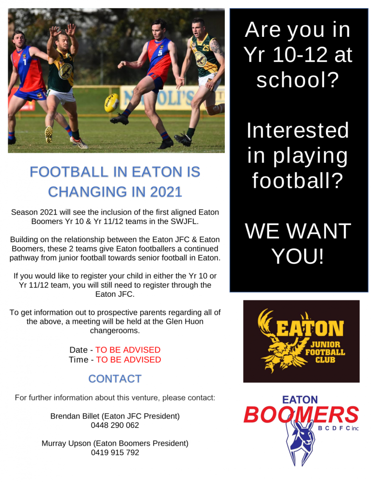Eaton Boomers Juniors – Eaton Football Club